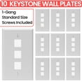 Big-A - [10 Pack] 3 Port Keystone Wall Plate, Low Profile Single-Gang ...