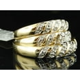 Diamond Trio Set 14K Yellow Gold Matching Engagement Ring Wedding Band ...