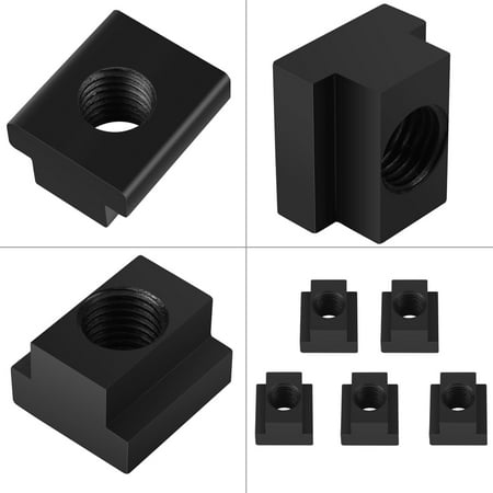 Gupbes T Slot Nuts ，T-Slot Nut, 5 Pcs Black Oxide Finish T Slot Nuts ...