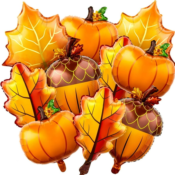 Fall Leaves Background Clipart Balloons