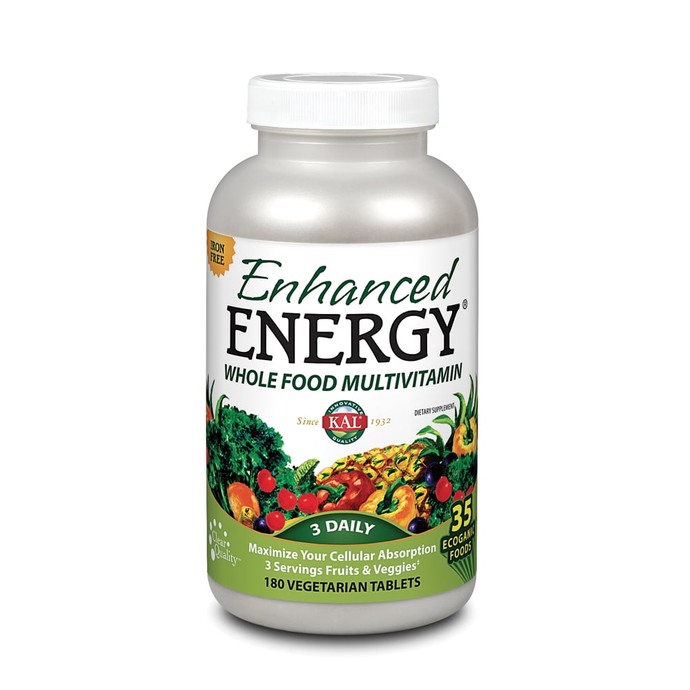 KAL Enhanced Energy Multivitamin | Whole Food Based Vitamins & Minerals ...