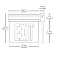 NICOR Lighting Edge Lit LED Emergency Exit Sign, Clear with Red ...