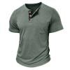 Click here for Tunhigl Mens Henley Short Sleeve Shirt Cotton Ligh... prices