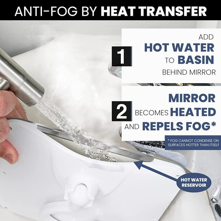 Heated Anti-fog Mirror With Lights Heated Fogless With Lights ...