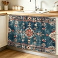 Bohemian Floral Cabinet Curtains 28" W x 51" L, Green Red Traditional ...