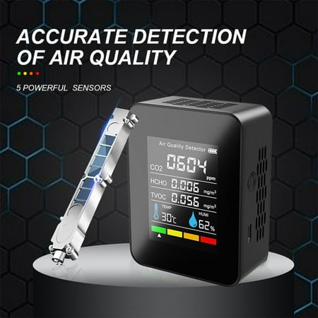 5 in 1 Air Tester Sensor Portable in 1 Professional Screen Display ...