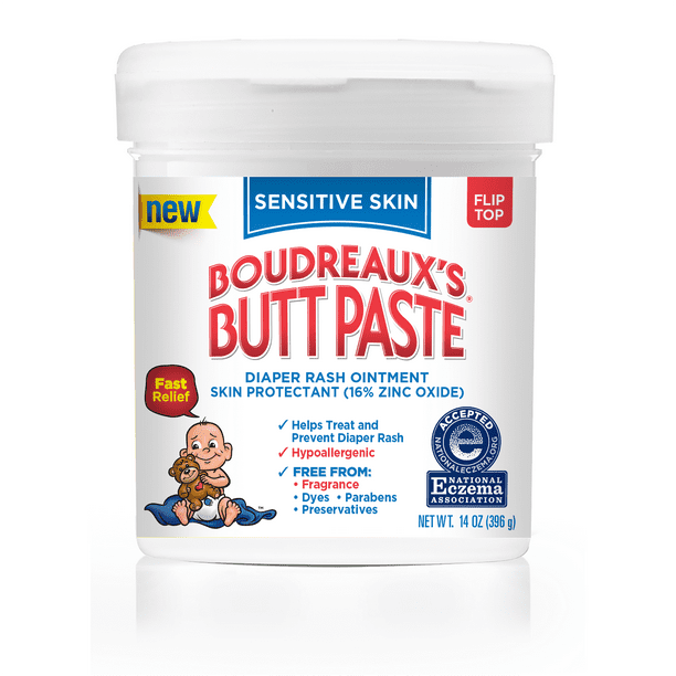 Boudreaux's Butt Paste Diaper Rash Ointment, For Sensitive Skin, 14 OZ ...