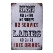 Metal Bartender Phone Fees Tin Sign Funny Tiki Bar/Pub/Tavern Signs ...