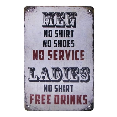 Metal Bartender Phone Fees Tin Sign Funny Tiki Bar/Pub/Tavern Signs ...