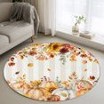3.3ft Round Rug Orange Fall Area Rugs for Living Room Bedroom Washable ...