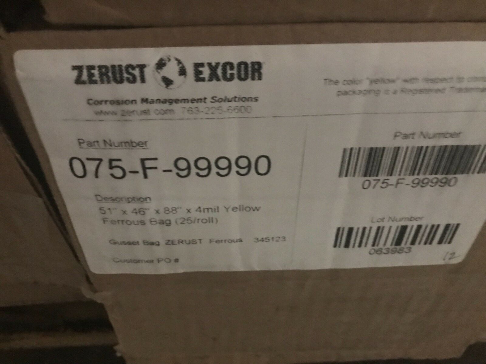 Zerust Bag
