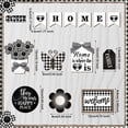 11 Pcs Home Tiered Tray Decor Buffalo Plaid Black White Rustic ...