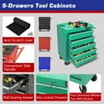 Aukfa Tool Chest, 5-Drawer Steel Rolling Tool Box on Wheels for ...