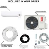 OLMO 9000 BTU 115V Ductless Inverter Mini Split Efficient Heat Pump AC ...