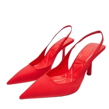 Women's Pointed Toe Heels Sandals Party Ankle Strap Slingback Stiletto ...