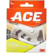 ACE Brand Compression Elbow Support, Large, White/Gray, 1/Pack ...