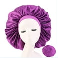 Worpbope Hair Rope Silk Satin Bonnet Hair Wrap Bonnet with Elastic Band ...