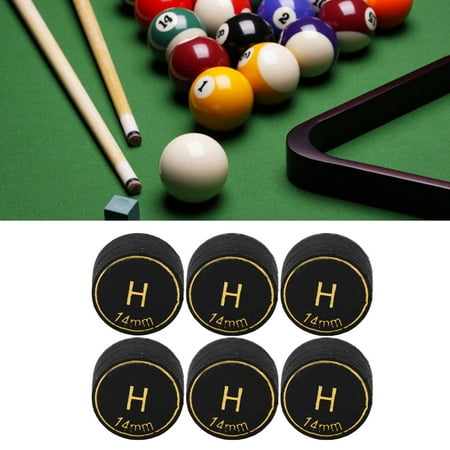 Pool Cue Tips, 6pcs 14mm Professional Multi Layers Billiard Pool Cue ...