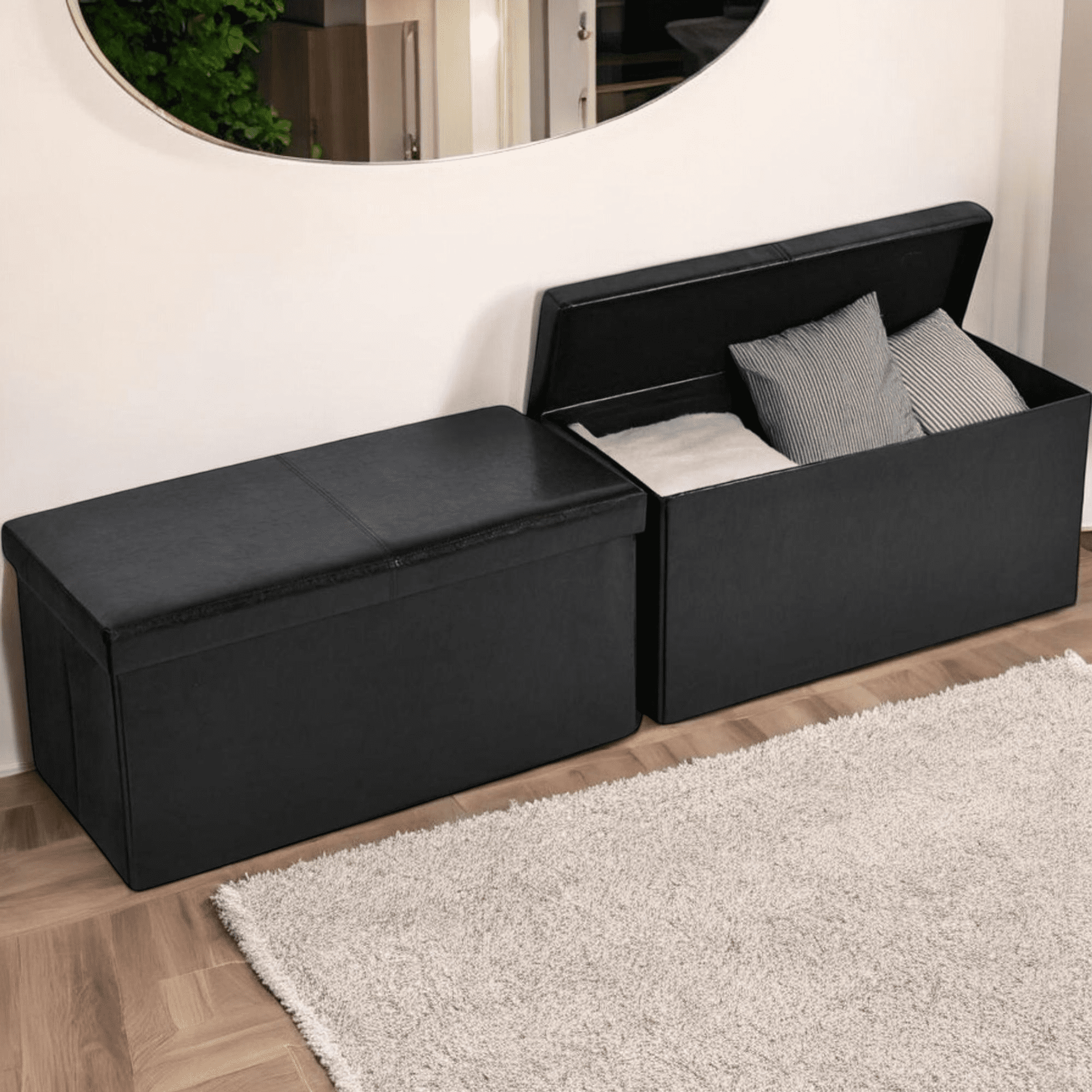 Click here for Homy Casa Set Of 2 Modern Foldable Bench With Stor... prices