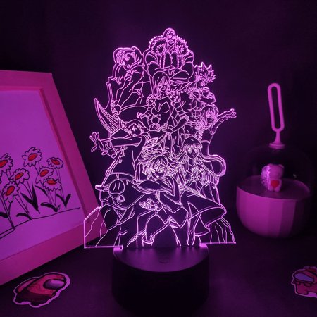Anime Lamp Illusion Light LED Night Light Lamp Escanor Seven Deadly ...