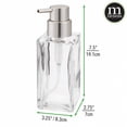 mDesign Glass Refillable Soap Dispenser Pump - 2 Pack - Clear/Brushed ...