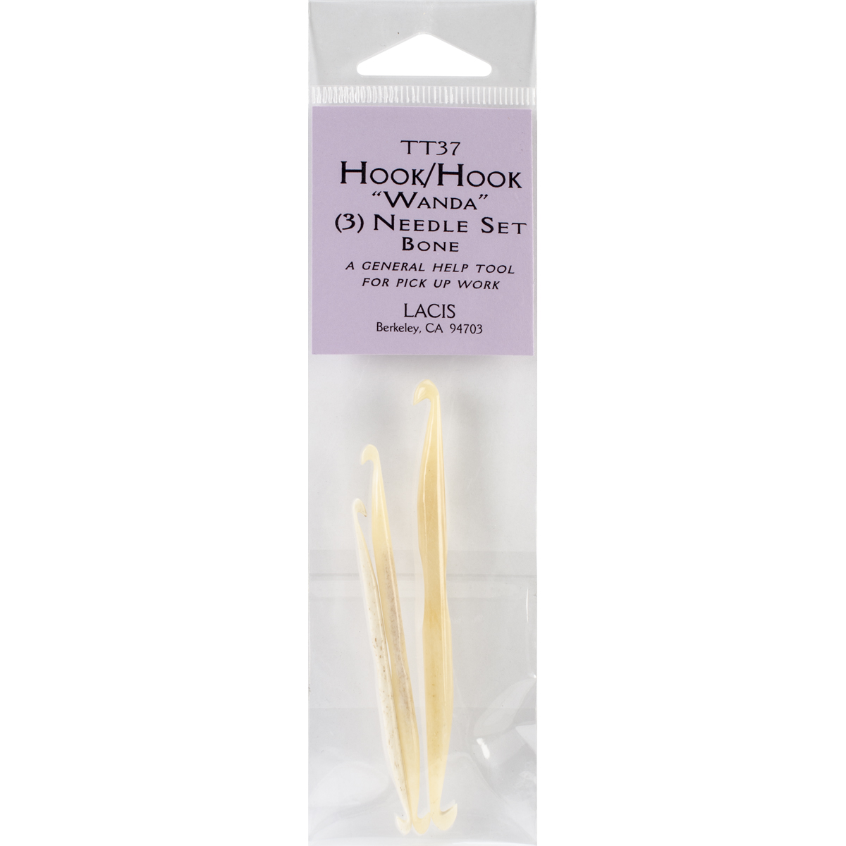 Double-Ended Bone Crochet Hooks 3/Pkg-D4/3mm - 3", F6/4mm - 3.5", J10 ...