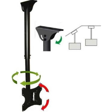 VIVO Black Manual Flip Down 20" to 37" Screen Mount | For Pitched Roof ...
