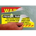Private Parking Violation Warning Stickers, Pack of 50, 6"X9", Yellow ...