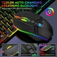Lighted LED Wireless Keyboard and Mouse Combo, 87 Keys 2.4G USB ...