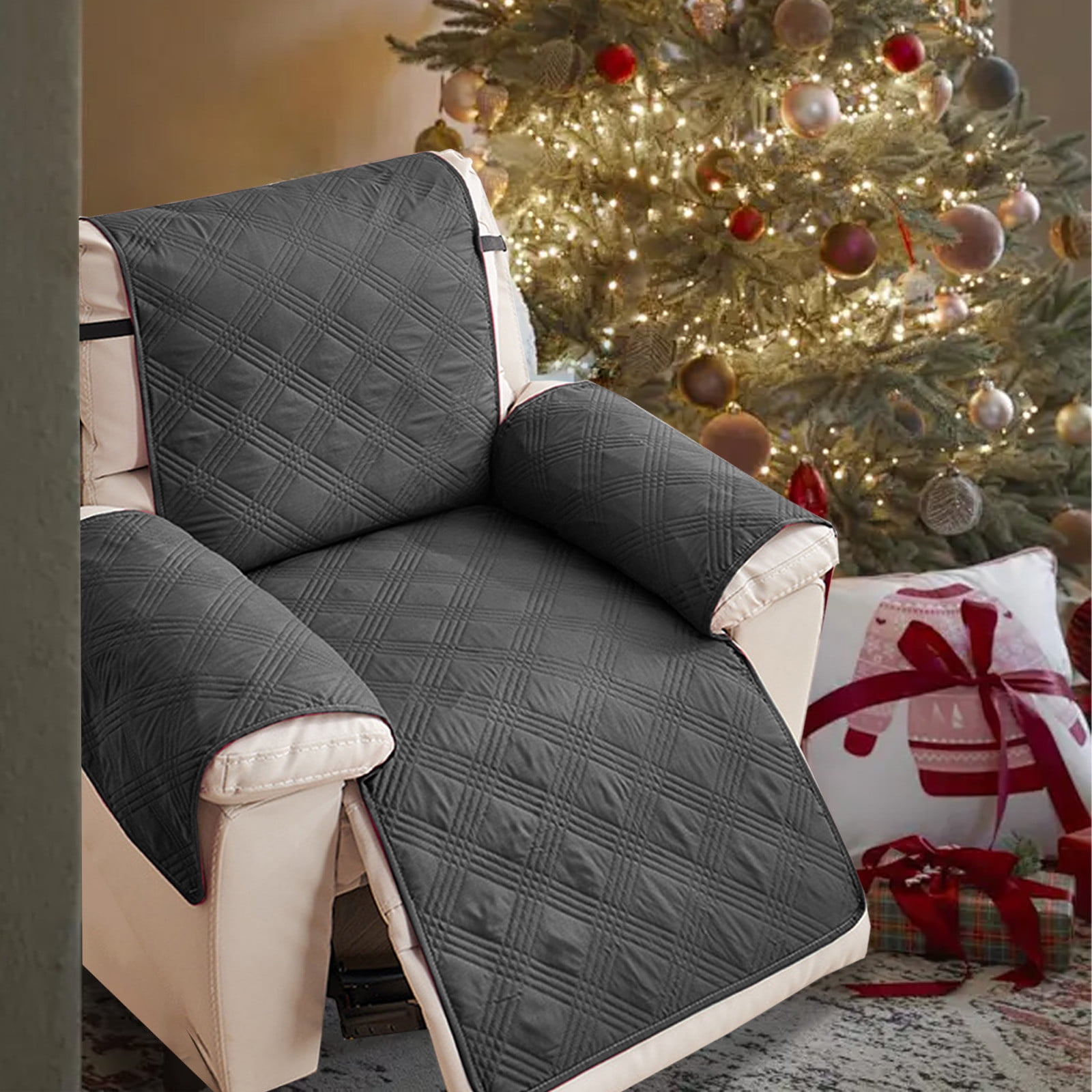 Click here for Lksixu Recliner Chair Covers  Solid Color Quilted... prices