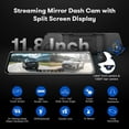 Car Mirror DVR GPS 1080P Dual Cams 11.8inch Touch Screen RearView Dash ...