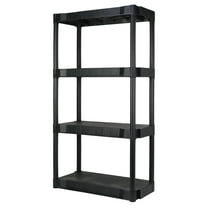 Hyper Tough Black Plastic 4-Tier 56.2" H x 30"" W x 13.8" D, 280lb ...