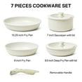 Innerwell 7pcs Nonstick Pots and Pans Set Cookware Detachable Handle ...