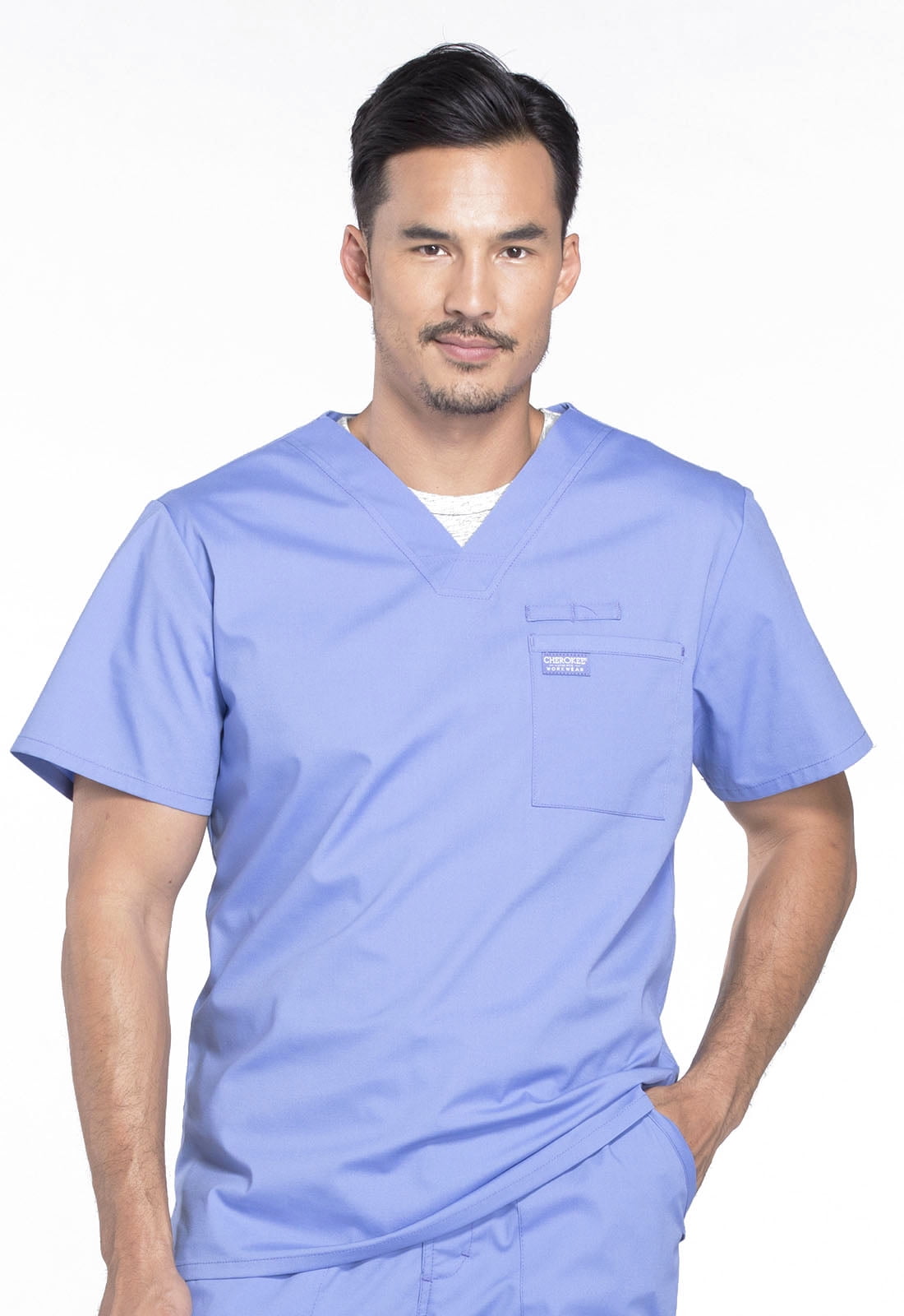 Cherokee Workwear Professionals Men Scrubs Top V-Neck WW675 - Walmart.com