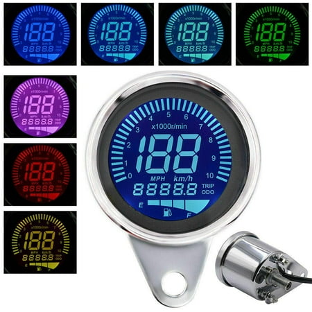 Universal Motorcycle Speedometer Multifunction Odometer Fuel Gauge with ...