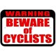 Warning Beware of Cyclists Sign - Walmart.com