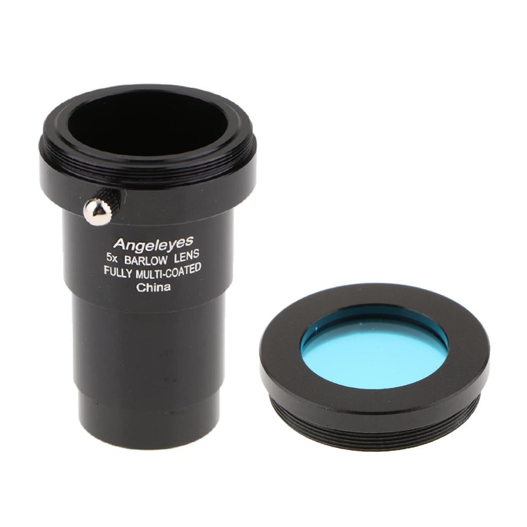Filtros de color azul 5X Lens de 1,25 pulgadas para telescopio M42x0,75 ...