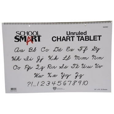 "Pacon Chart Tablet, 1"" Ruled, Writing School Lined Paper, Office Use, 24"" x 32"", White, 25 ...
