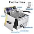 Drevy Deep Fryer 11.7L Stainless Steel Basket Single Timer Drain ...