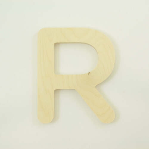 Package of 1, 14 Inch X 1/2" Baltic Birch "R" Wood Letters In The ...