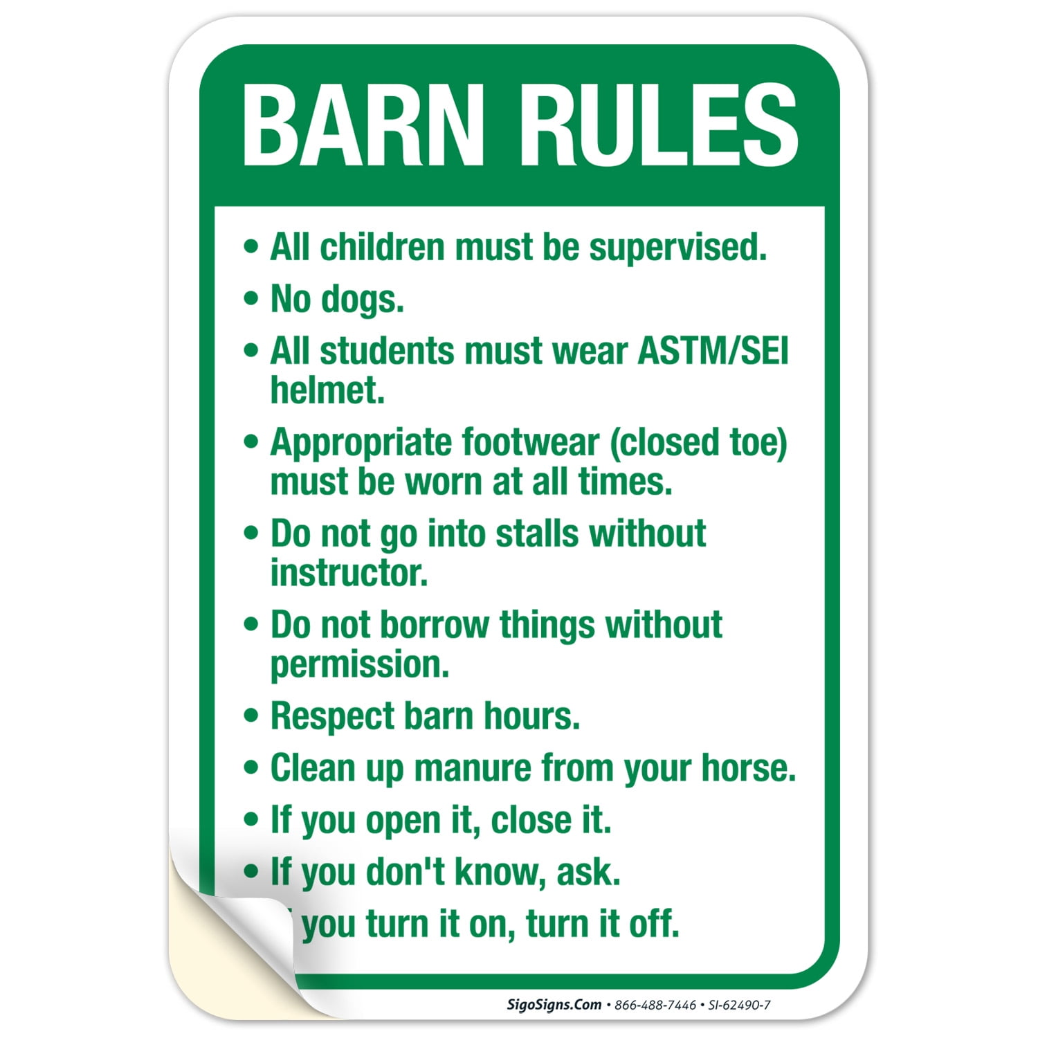 Barn Rules Sign, - Walmart.com