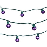 Holiday Time 58 ft 100 Count Purple LED Christmas Lights, Energy ...
