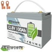 DJLBERMPW 12V 100AH Lithium Battery LiFePO4 Deep Cycle Battery for RV, Marine, Solar - Walmart.com