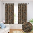 Camo and Grass Brown Pattern Blackout Curtains,Triple Weaved Fabric ...
