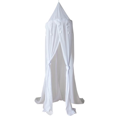 Cotton Linen Mosquito Net Mesh Breathable bed canopy Bed Canopy Round ...