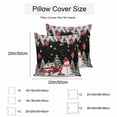 Black Christmas Outdoor Pillow Covers 16x16 Inch Throw Pillow Covers ...