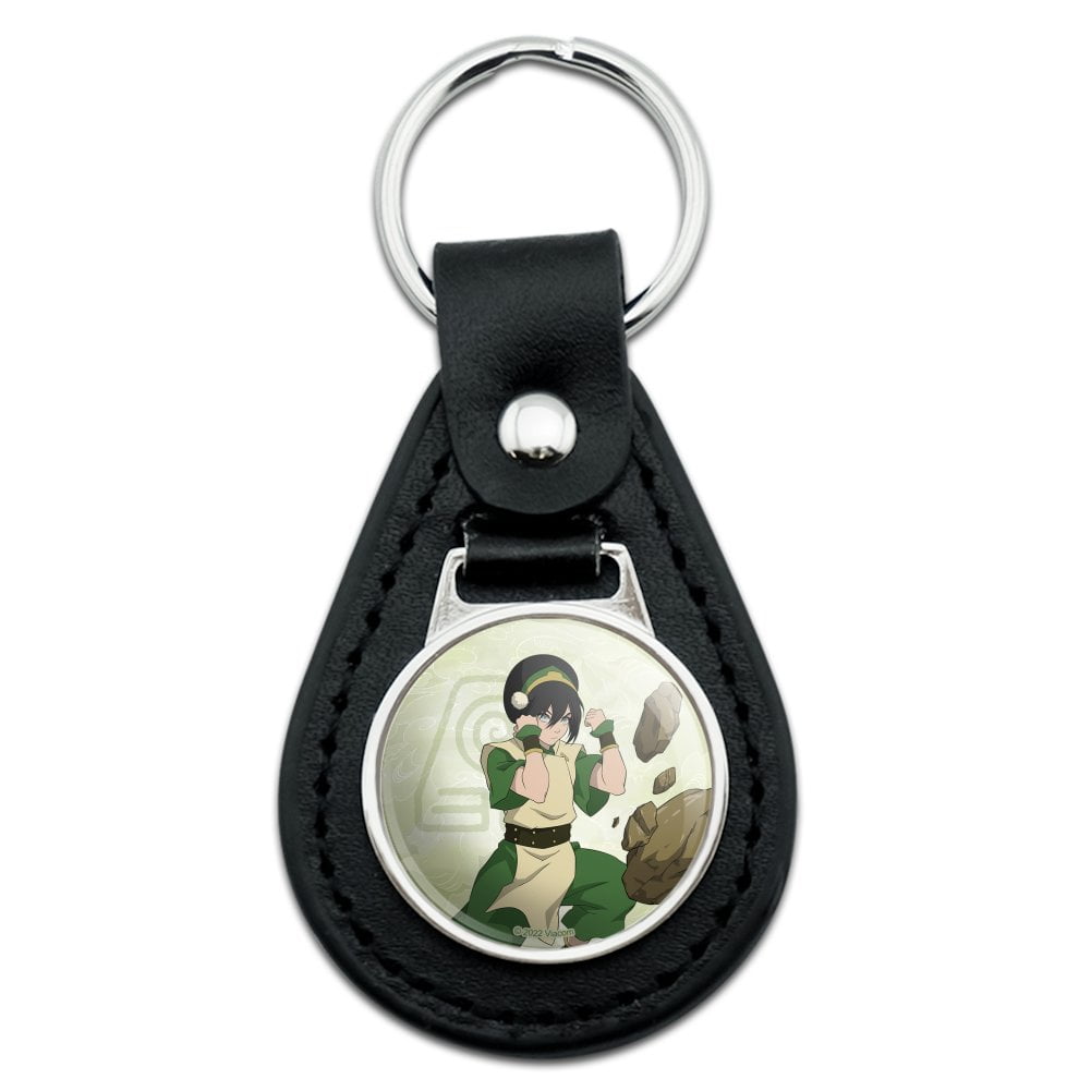 Black Leather Avatar the Last Airbender Toph Keychain - Walmart.com