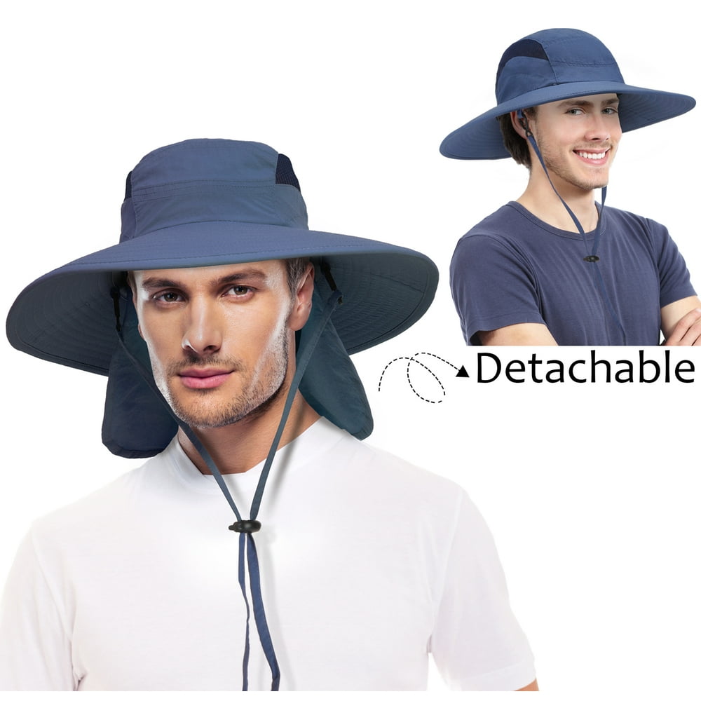 Solaris - Fishing Cap UV Sun Protection, Wide Brim Hat with Removable ...