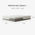 "ESHINE Queen 14"" Hybrid Mattress and Adjustable Bed Frame Set ...