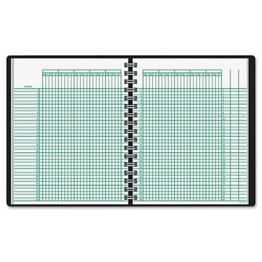 Adams Ledger Binder Refill Sheets, 6-Ring, 5 x 8 1/2, Green/White, 100 ...